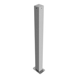 Schake Absperrpfosten Typ 470P 70x70, ortsfest + Bodenplatte 150x100x6mm zum Aufd&uuml;beln, feuerverzinkt)
