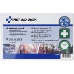 FIRST AID ONLY Erste-Hilfe-Kasten C nach DIN 13157, B 266 x T 89 x H 171 mm, wei&szlig;, inkl. Wandhalterung