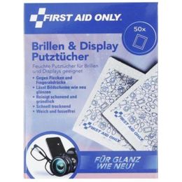 FIRST AID ONLY Brillenputzt&uuml;cher, wei&szlig;, 50 St&uuml;ck im Karton