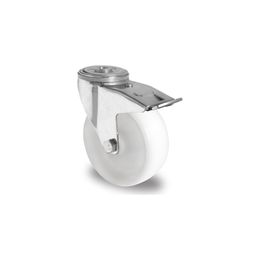 CASCOO R&uuml;ckenlochlenkrolle mit Totalfeststeller &oslash; 100 mm Serie N0N0 Gleitlager (BBH35W0100N0N0P0N)
