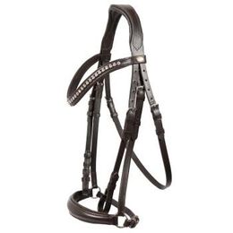 Hans Melzer Horse Equipment Hans Melzer Trense Calgary hannoversches Reithalfter braun/silber WB (Warmblut)