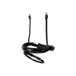 Hans Melzer Horse Equipment Hans Melzer Reithalfter breit LACK schwedisch kombiniert schwarz unterlegt Pony