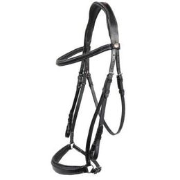 Hans Melzer Horse Equipment Hans Melzer Trense R&uuml;spel schwarz/silber hannoversches Reithalfter Pony