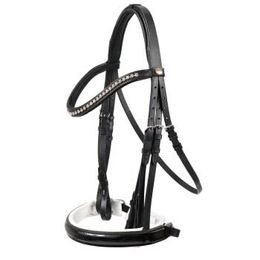 Hans Melzer Horse Equipment Hans Melzer Kandare Hamburg LACK schwarz/silber WB (Warmblut)