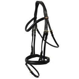 Hans Melzer Horse Equipment Hans Melzer Trense Bad Harzburg schwarz/messing WB EXTRA (KB-Kaltblut)