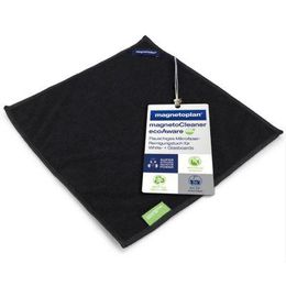 MAGNETOPLAN magnetoCleaner ecoAware Reinigungstuch, Mikrofaser, magnetisch, 30 &times; 30 cm, schwarz, waschbar