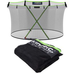 KINETIC SPORTS Trampolin Sicherheitsnetz f&uuml;r ULTIMATE PRO Gartentrampoline &oslash; 244/305/366/427 cm - Mit Rei&szlig;verschluss und Sicherheitsclips, UV best&auml;ndig, Ersatznetz Fangnetz Schutznetz f&uuml;r &Oslash; 366 cm Trampolin
