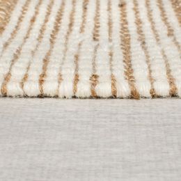 Teppich gestreift Natur-Gr&uuml;n 120 x 170 cm - WHARFE KADIMA DESIGN