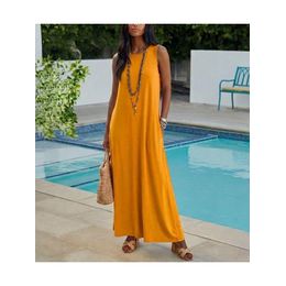Milan Kiss Kleid in Senf - 59% | Gr&ouml;&szlig;e L | Damen-kleider