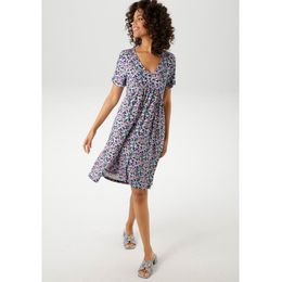 Aniston Kleid in Dunkelblau/ Pink/ Hellblau - 15% | Gr&ouml;&szlig;e 38 | Damen-kleider