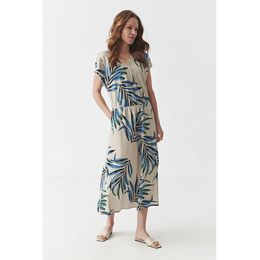 TATUUM Kleid "Bonnie" in Beige/ Gr&uuml;n - 55% | Gr&ouml;&szlig;e M | Damen-kleider