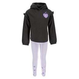 Converse 2tlg. Outfit in Anthrazit/ Lila - 48% | Gr&ouml;&szlig;e 116/122 | Kinderhosen