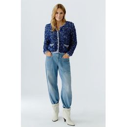 Oui Cardigan in Blau - 74% | Gr&ouml;&szlig;e 34 | Damen-pullover-cardigans