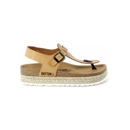 BAYTON Leder-Zehentrenner "Celiane" in Camel - 53% | Gr&ouml;&szlig;e 37 | Damen-sandalen