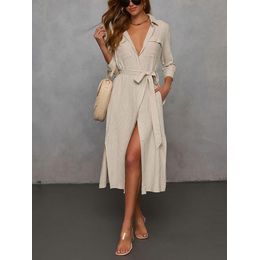 Milan Kiss Kleid in Beige - 68% | Gr&ouml;&szlig;e L | Damen-kleider