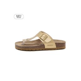 teegu Zehentrenner in Gold - 30% | Gr&ouml;&szlig;e 38 | Damen-sandalen