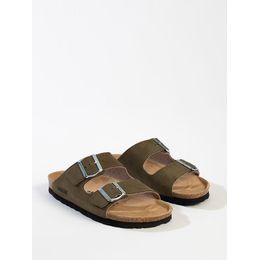 BACKSUN Pantoletten "Bali" in Khaki - 62% | Gr&ouml;&szlig;e 36 | Damen-pantoletten