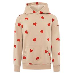 Zwillingsherz Hoodie "Herzchen" in Beige - 50% | Gr&ouml;&szlig;e L | Damen-sweatshirts-jacken