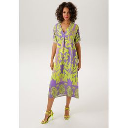 Aniston Kleid in Lila/ Gr&uuml;n - 35% | Gr&ouml;&szlig;e 38 | Damen-kleider