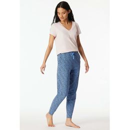 Schiesser Pyjama-Hose in Hellblau/ Schwarz - 35% | Gr&ouml;&szlig;e 34 | Damen-loungewear