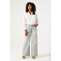Garcia Jeans - Wide Leg - in Hellblau - 56% | Gr&ouml;&szlig;e W29/L30 | Damenjeans