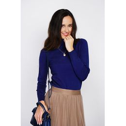 ASSUILI Rollkragenpullover in Dunkelblau - 75% | Gr&ouml;&szlig;e 40 | Damen-pullover-cardigans