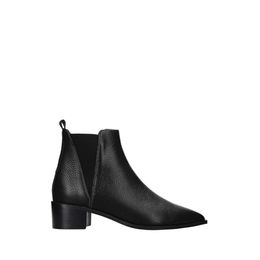 loft37 Leder-Stiefeletten in Schwarz - 70% | Gr&ouml;&szlig;e 40 | Stiefeletten