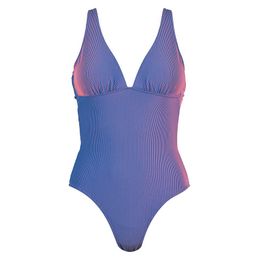 Naturana Badeanzug in Blau/ Pink - 46% | Gr&ouml;&szlig;e 38 | Damen-bademode