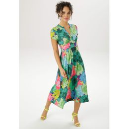 Aniston Kleid in Gr&uuml;n/ Pink - 40% | Gr&ouml;&szlig;e 42 | Damen-kleider