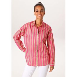 Aniston Bluse in Pink/ Gr&uuml;n - 70% | Gr&ouml;&szlig;e 40 | Damen-blusen