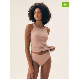 Henderson 2er-Set: Slips in Creme/ Braun - 36% | Gr&ouml;&szlig;e M | Damen-unterteile