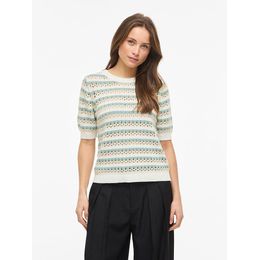 Vila Pullover in Creme/ Gr&uuml;n - 17% | Gr&ouml;&szlig;e XS | Damen-pullover-cardigans