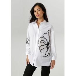 Aniston Hemd in Wei&szlig; - 66% | Gr&ouml;&szlig;e 44 | Damen-blusen