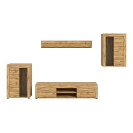 M&ouml;bel Kraft Wohnwand holzfarben Ma&szlig;e (cm): B: 310 H: 169 T: 35.0 &raquo; M&ouml;bel Kraft