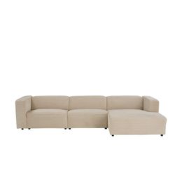 M&ouml;bel Kraft Ecksofa im modernen Breitcord Prado creme Ma&szlig;e (cm): B: 322 H: 69 T: 163.0 &raquo; M&ouml;bel Kraft