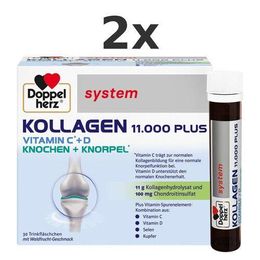 Queisser 2x Doppelherz Kollagen 11.000 Plus system Ampullen 750 ml