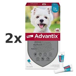 2x Advantix Spot-on f&uuml;r den Hund 4-10 kg 4 St