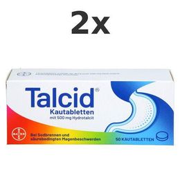 BAYER 2x Talcid Kautabletten 50 St