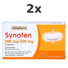 ratiopharm 2x Synofen 500 mg/200 mg Filmtabletten 20 St