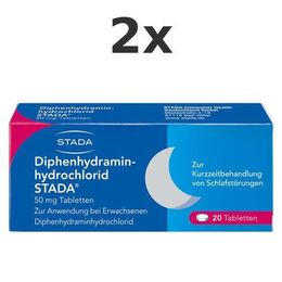 2x Diphenhydraminhydrochlorid STADA 50 mg Tabletten 20 St