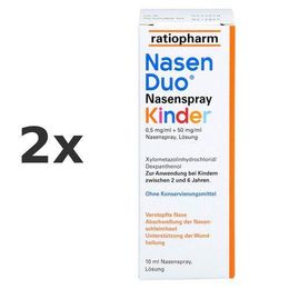 ratiopharm 2x NasenDuo Nasenspray Kinder 10 ml