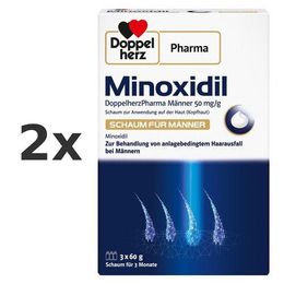 Queisser 2x Minoxidil DoppelherzPharma M&auml;nner 50 mg/g Schaum 180 g