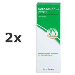 2x Ketozolin 2% Shampoo 120 ml