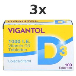 Wick 3x Vigantol 1.000 I.E. Vitamin D3 Tabletten 100 St