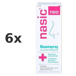 MCM KLOSTERFRAU Vertr. GmbH 6x Nasic neo Nasenspray Schnelle Hilfe bei Schnupfen im Vorratspack 10 ml