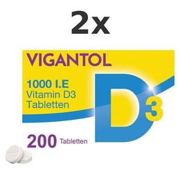 Wick VIGANTOL 1.000 I.E. Vitamin D3 Tabletten Doppelpackung (2x 200St) 400St