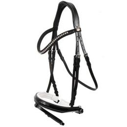 Hans Melzer Horse Equipment Hans Melzer Trense Hagen wei&szlig; unterlegt LACK WB EXTRA (KB-Kaltblut)