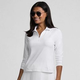 LANDS' END Langarm-Badeshirt mit Rei&szlig;verschluss f&uuml;r Damen, Damen, size: regular, Wei&szlig;, Elasthan/Nylon-Mischung, by Lands' End