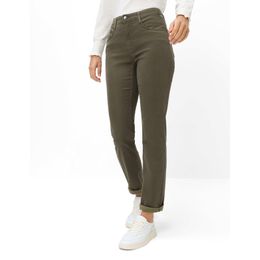 Brax Damen Five-Pocket-Hose Style MARY DARK KHAKI Gr&uuml;n Khaki, gr&uuml;n - khaki, Gr. 34