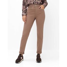 Brax Damen Five-Pocket-Hose Style MARY WARM GREIGE, denim hellbraun, Gr. 36
